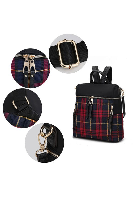 TEEK - MKF Collection Nishi Plaid Backpack - TEEK