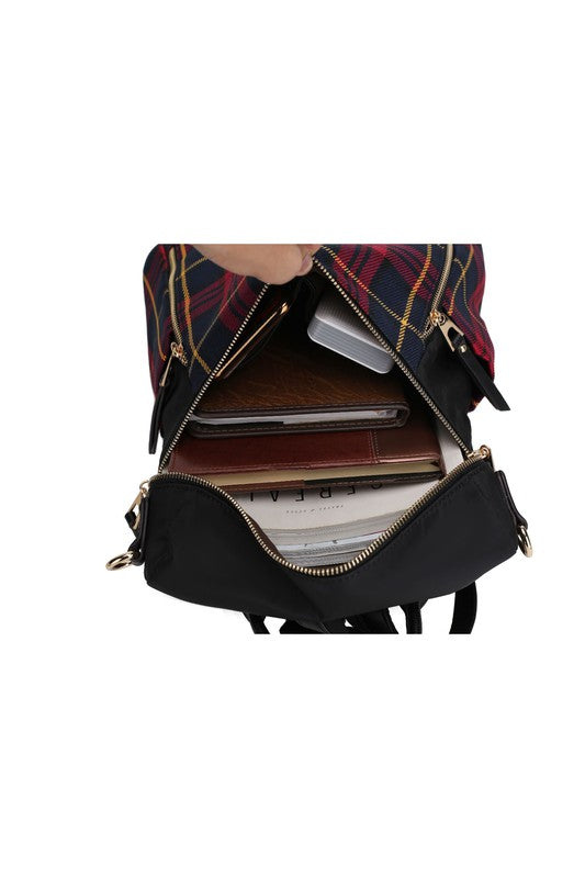 TEEK - MKF Collection Nishi Plaid Backpack - TEEK